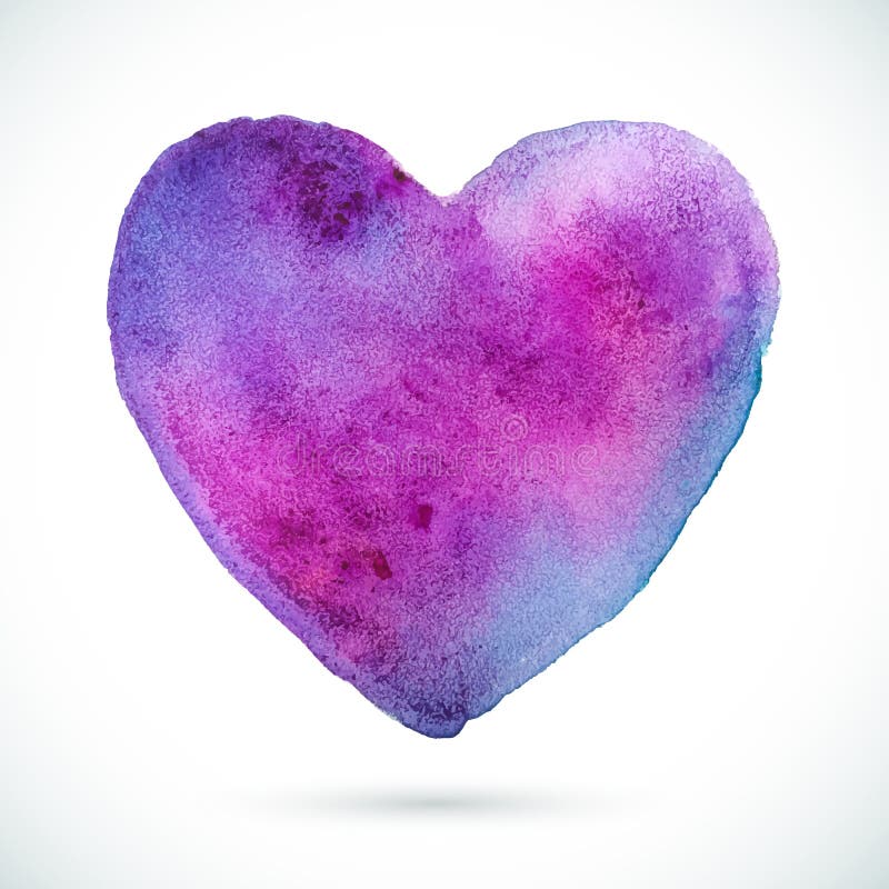 Coeur-Violet-bleu illustration de vecteur. Illustration du coloré ...