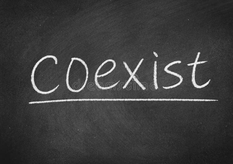 Coexist stock photo. Image of sign, word, coexist, abstract - 118850306