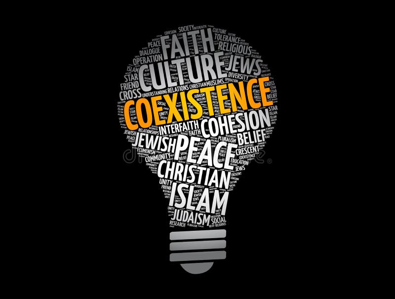 Coexistence word cloud stock vector. Illustration of multi - 252257819