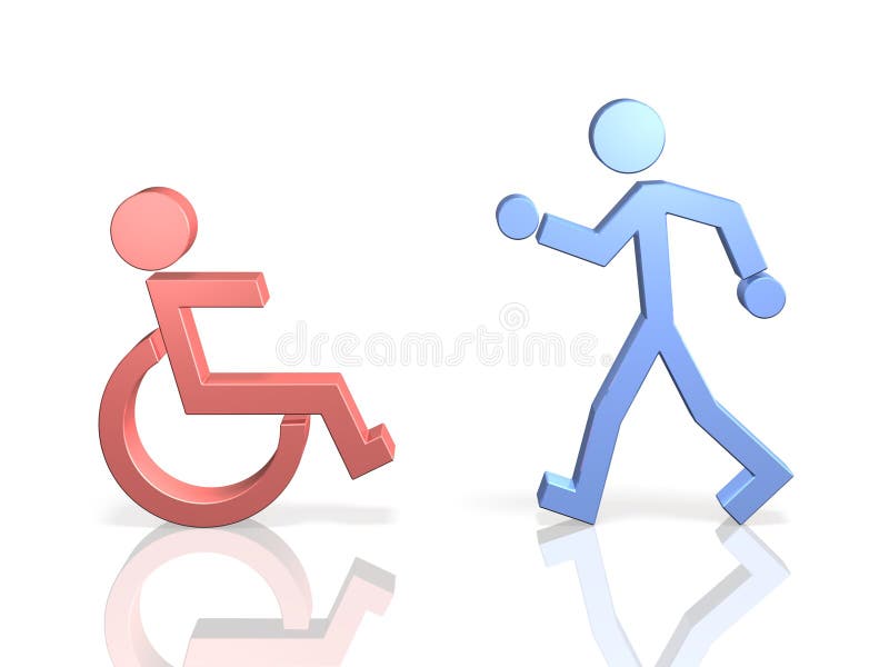 Coexistencia stock de ilustración. Ilustración de wheelchair - 37130526