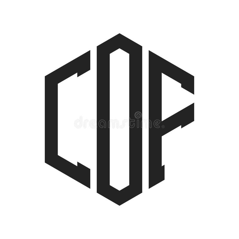 COF Logo Design. Initial Letter COF Monogram Logo Using Hexagon Shape ...