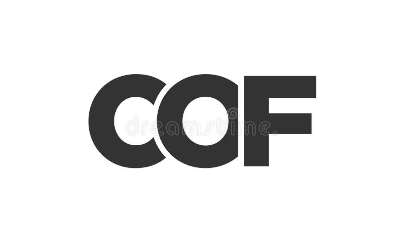 COF Logo Design Template with Strong and Modern Bold Text. Initial ...