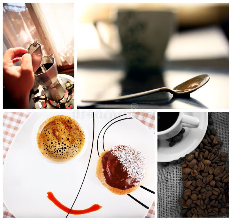 Cofe collage stock photo. Image of caffeine, coffe, energy - 33916542