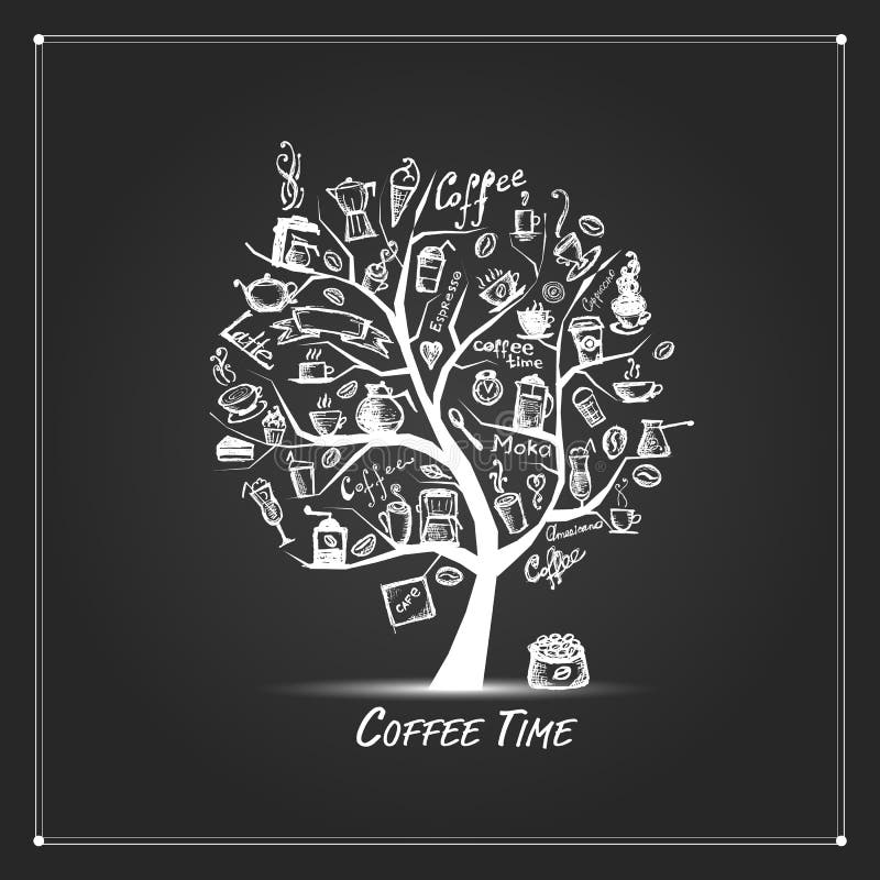 Cofee Time. Art Tree for Your Design Stock Vector - Illustration of ...