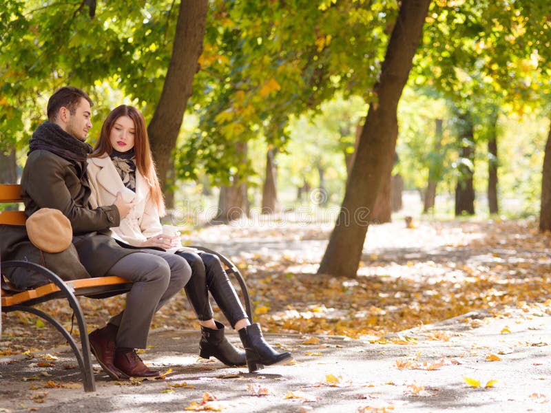 Coffe and bench stock photo. Image of cheerful, love - 102466668
