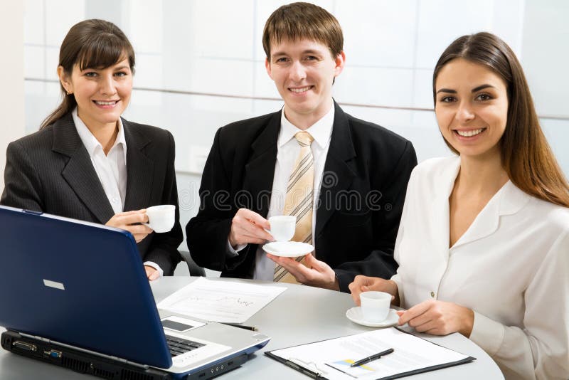 Coffe break stock image. Image of businesspeople, keyboard - 17903703