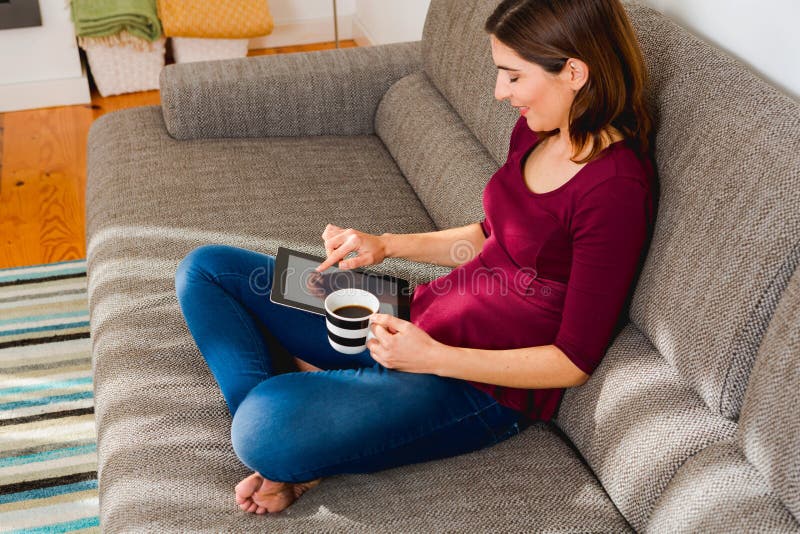 Coffe Break at home stock photo. Image of pretty, woman - 226747092