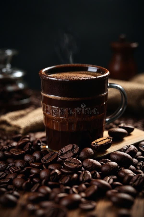 Coffe Concept with Coffee Beans Stock Illustration - Illustration of ...