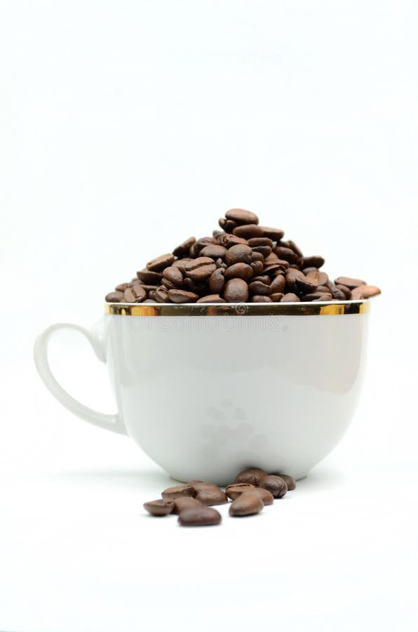 Coffe cup and beans stock photo. Image of beverage, aroma - 41339976