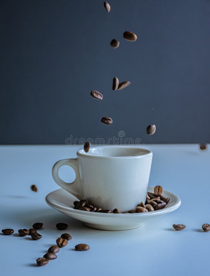 Coffe Cup and Beans Coffe Inside Stock Photo - Image of coffe ...