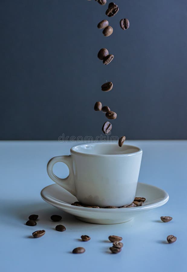 Coffe Cup and Beans Coffe Inside Stock Image - Image of cafeine ...