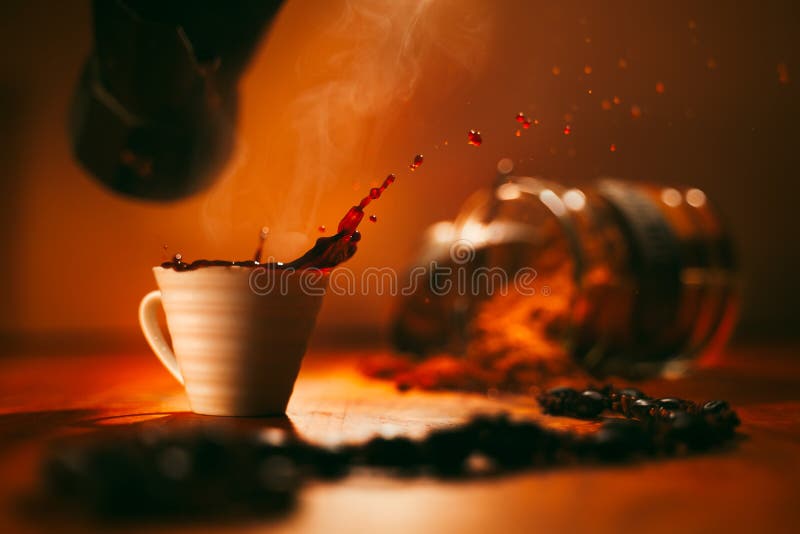 Coffe dropping stock image. Image of filling, life, morning - 202316105