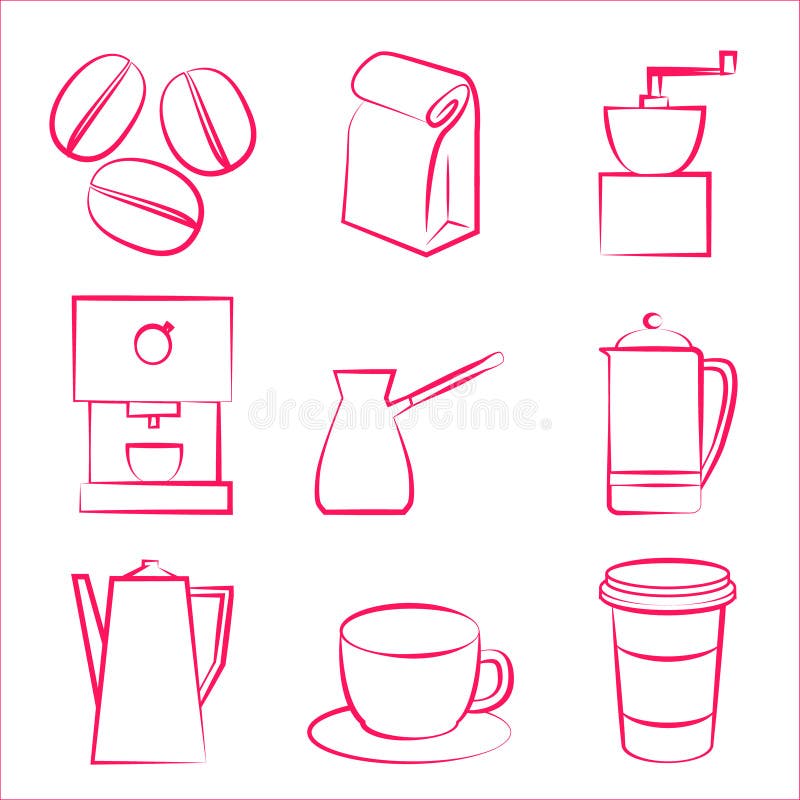 Coffe Pictogram Stock Illustrations – 863 Coffe Pictogram Stock ...