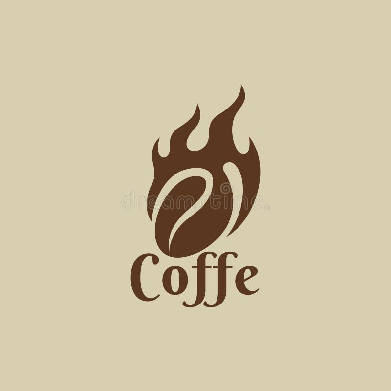 Coffe and logo fire stock vector. Illustration of five7 - 232849769