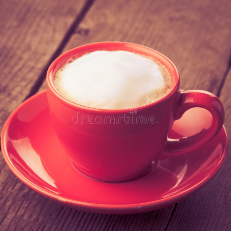 Coffe in red cup stock image. Image of color, coffe, scratched - 56620163