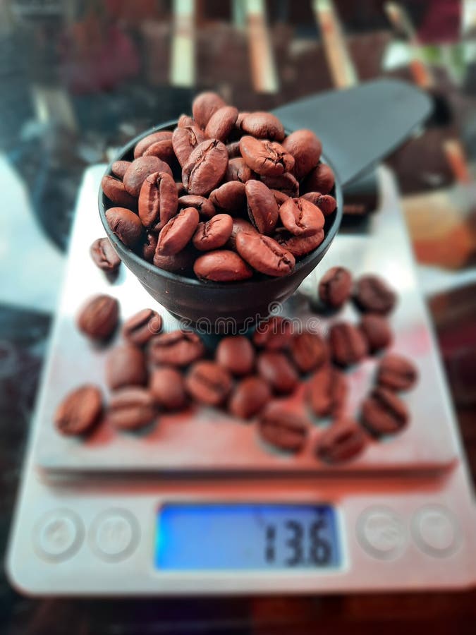 Coffe on a Scale stock image. Image of baking, cuisine - 267717117