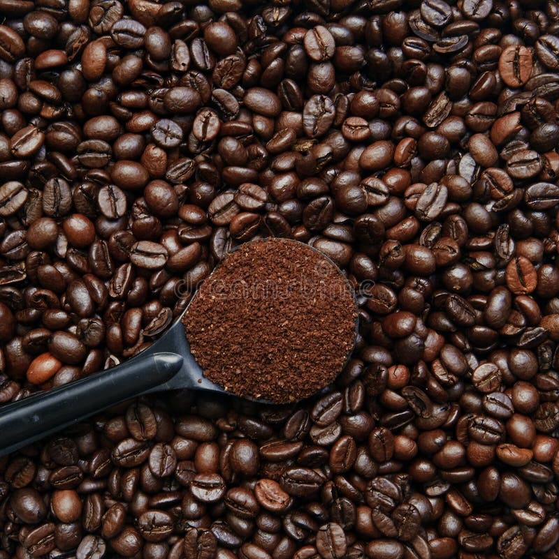 Coffe Scoop top beans stock photo. Image of life, macro - 13475288