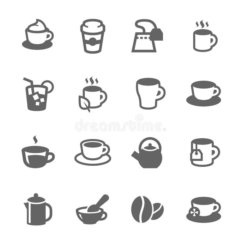 Cafe icon set stock vector. Illustration of baristo, drinks - 98575801