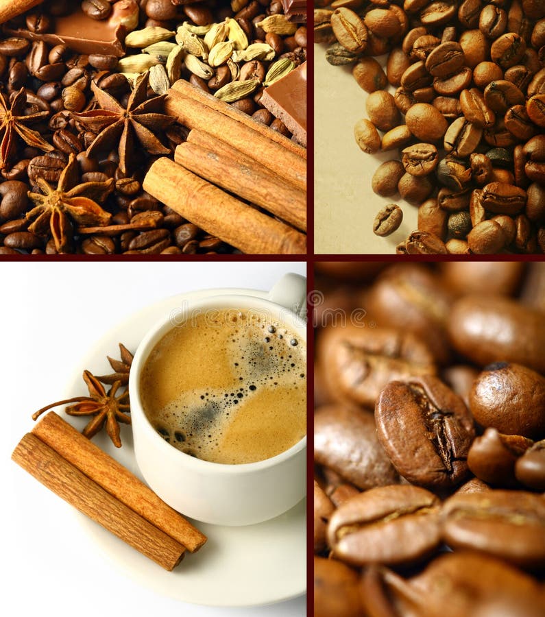 Coffee collage stock photo. Image of food, caffeine, black - 13379150