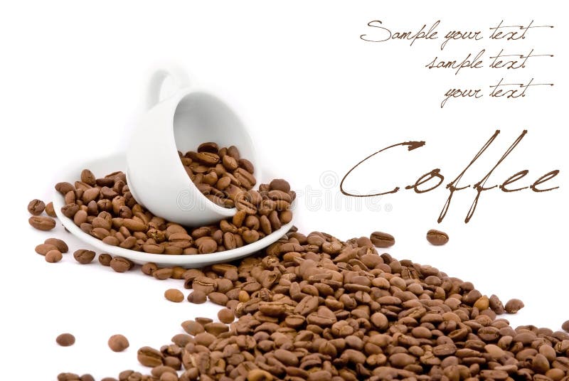Dropping coffee beans stock photo. Image of caffeine - 16415450