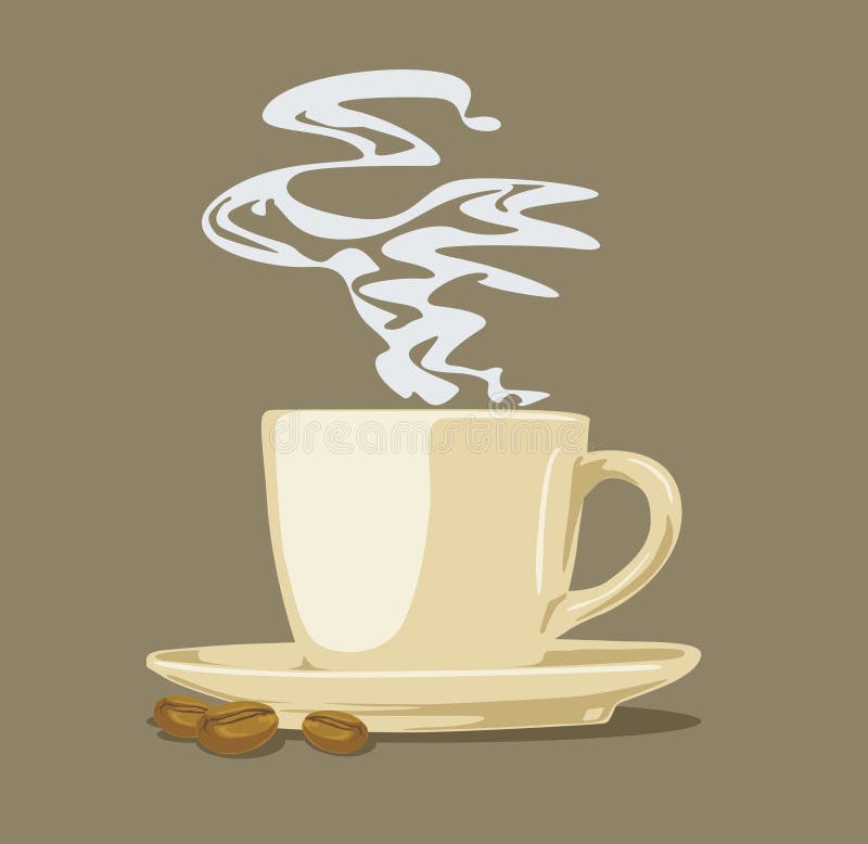 Coffee Beens Exploding Over Cappuccino Cup Background Selective Focus ...