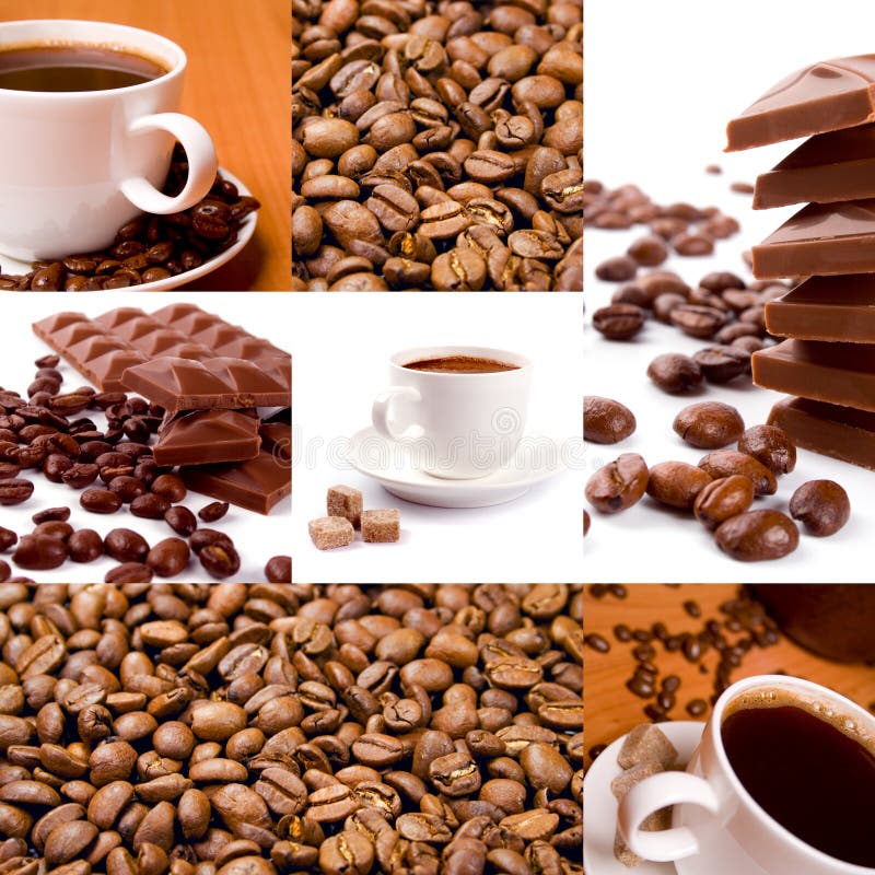 Coffee collage stock photo. Image of food, caffeine, black - 13379150
