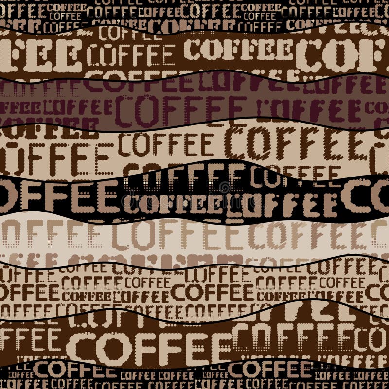 Coffee. Abstract Coffee Beans on Brown Background Stock Vector ...