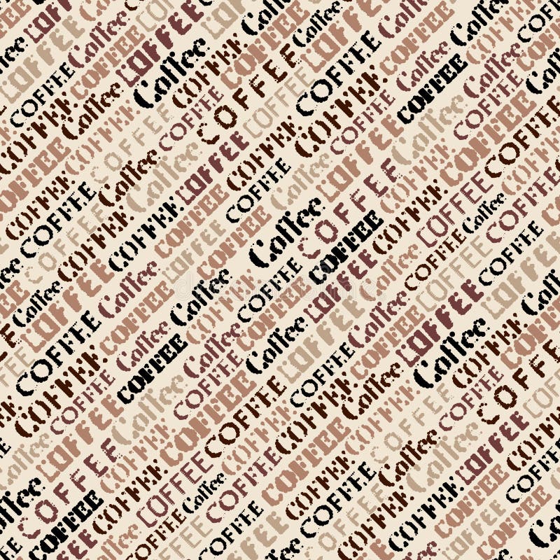 Coffee. Abstract Coffee Pattern. Seamless Image Stock Vector ...