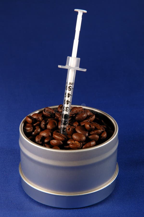 Coffee addict stock image. Image of macro, syringe, metal - 921111