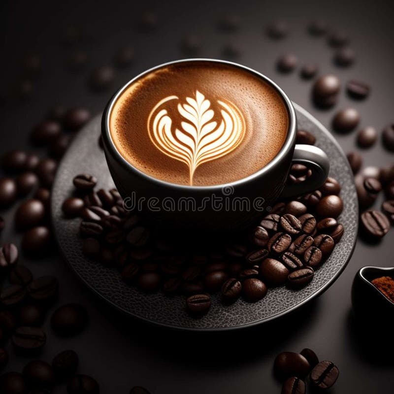 Coffee Addiction: a Photorealistic Exploration,leaf Pattern Stock ...