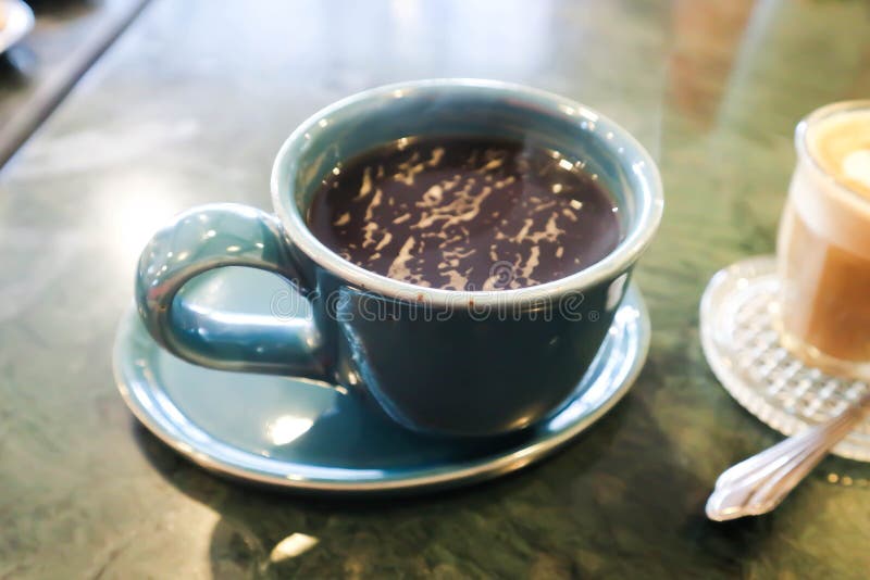 Coffee, Americano or Hot Americano or Hot Coffee Stock Photo - Image of ...