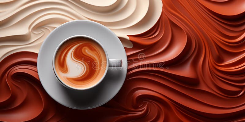 Coffee Background, a Cup of Coffee Against a Background of a Pattern of ...