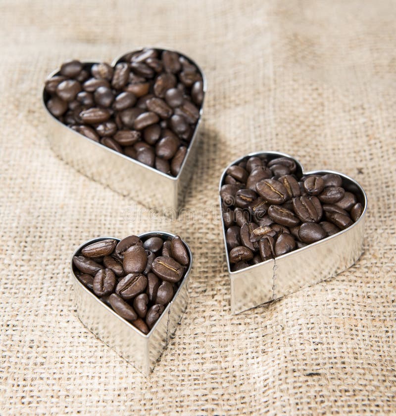 Coffee Background (with Hearts) Stock Image - Image of macro, caffeine ...
