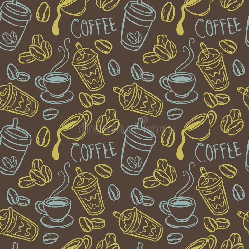 Coffee background stock illustration. Illustration of repeating - 29860872