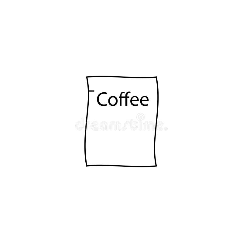 Coffee bag icon stock illustration. Illustration of white - 150717736