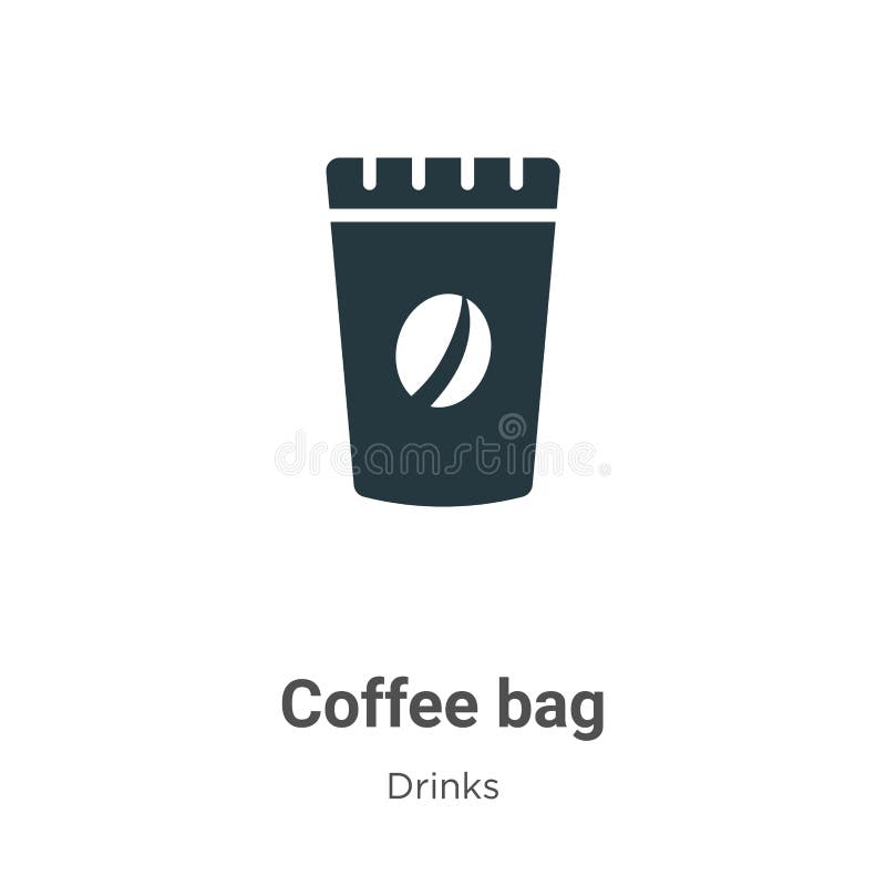 Coffee Bag Vector Icon on White Background. Flat Vector Coffee Bag Icon ...