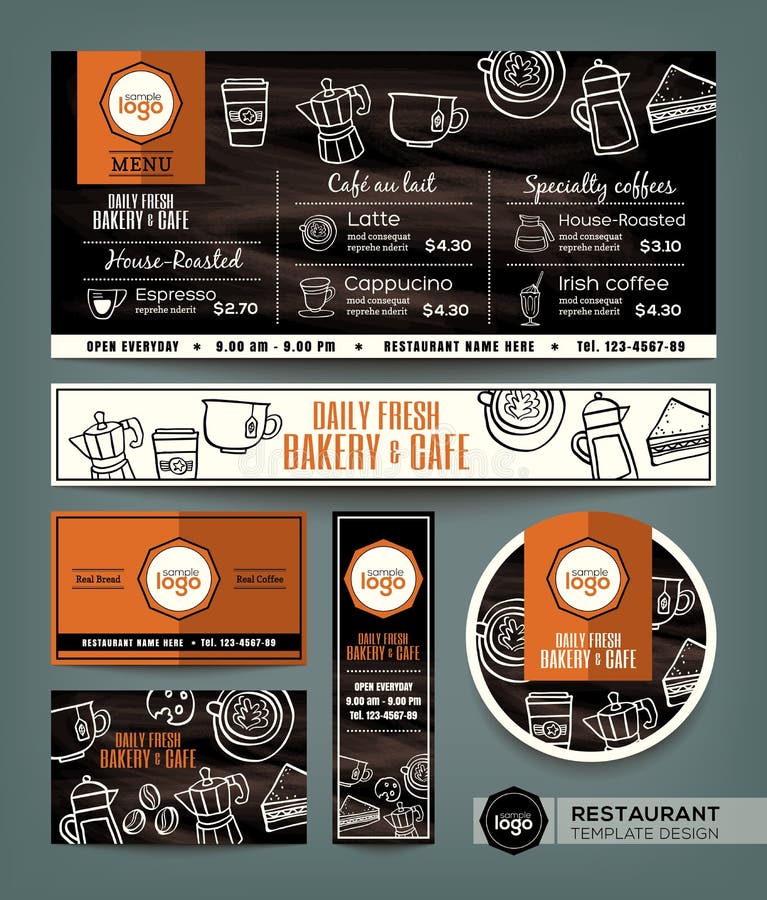 Sandwich Set Menu Restaurant Graphic Design Template Stock Vector ...