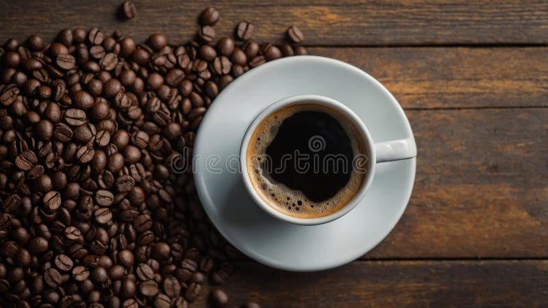 Coffee Banner, Rustic Flat Lay, International Coffee Day Concept. Stock ...