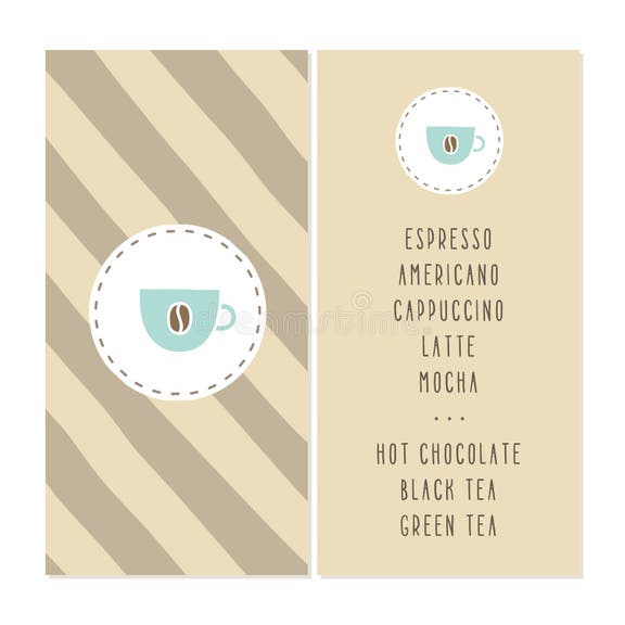 Coffee bar menu design. stock vector. Illustration of branding - 86278828