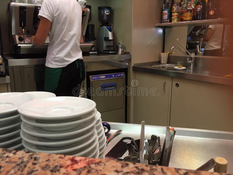Coffee bar editorial stock photo. Image of counter, apron - 57724373