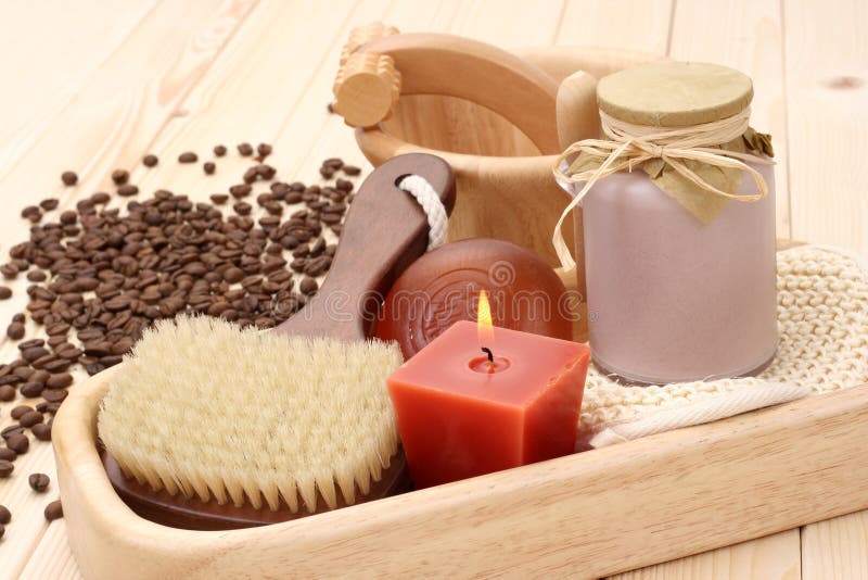 Coffee bath stock image. Image of bottle, coffee, pampering - 4840385