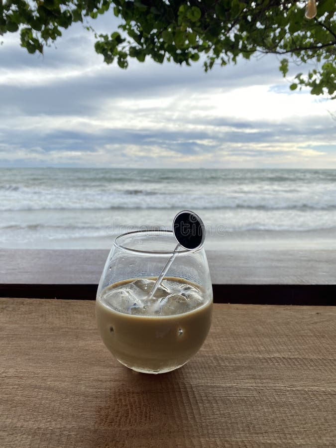 Coffee & Beach stock photo. Image of beach, wood - 263925578