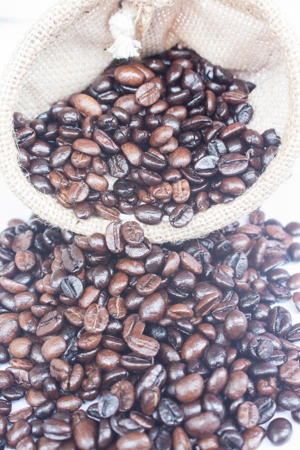 Coffee bean in bag stock photo. Image of abstract, drink - 71441352