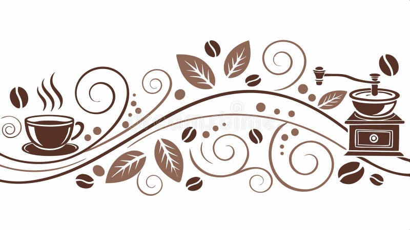 Coffee Bean Border Vector, Aromatic Cafe Design Element. Vector Design ...