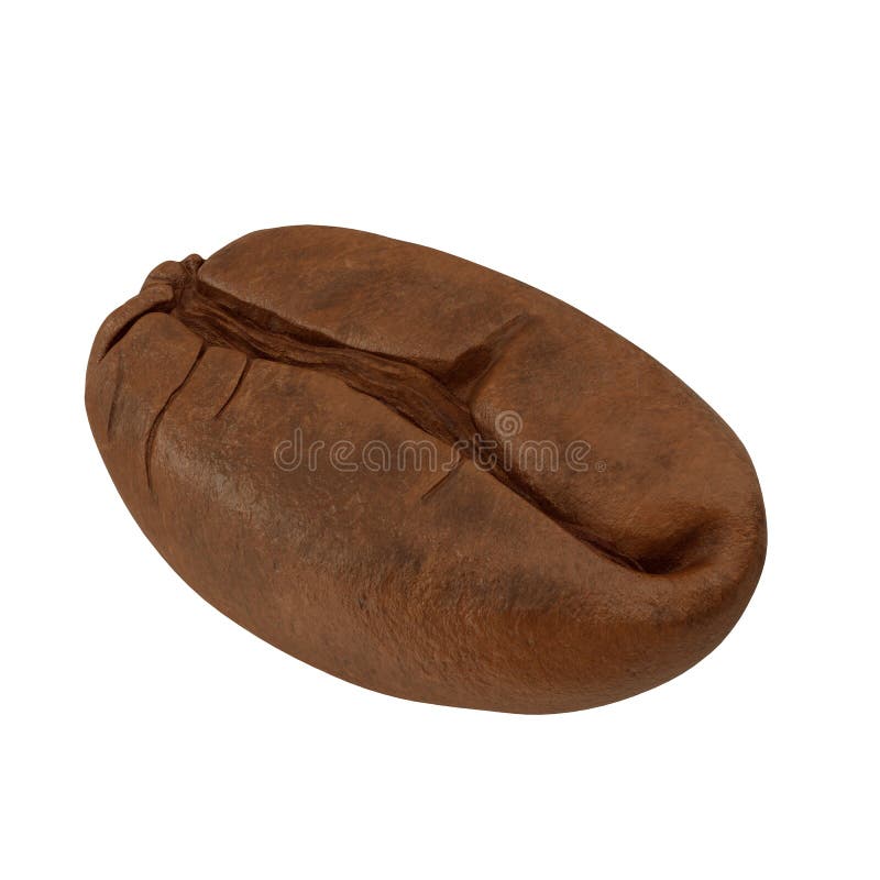 Realistic Coffee Bean, 3D Render Stock Illustration - Illustration of ...