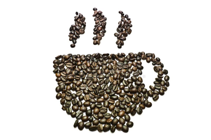 Coffee bean cup stock image. Image of isolate, caffeine - 22077059