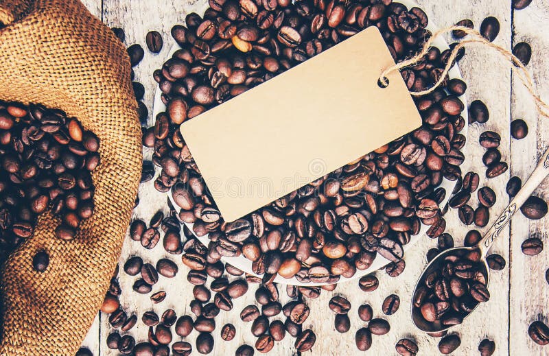 Coffee Bean. a Cup of Coffee. Selective Focus Stock Image - Image of ...