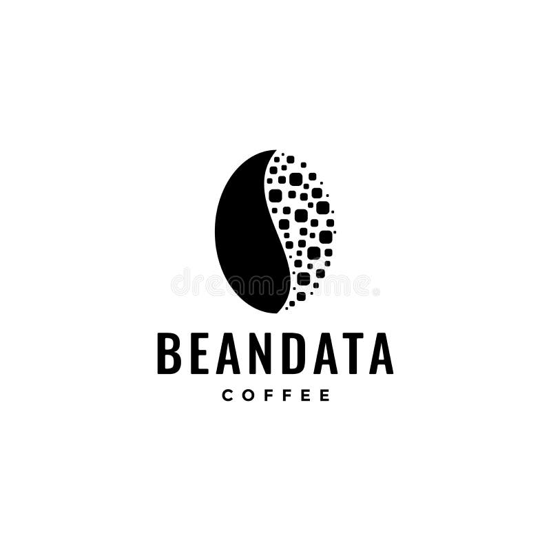 Coffee Bean Data Technology Modern Logo Design Vector Stock Vector ...