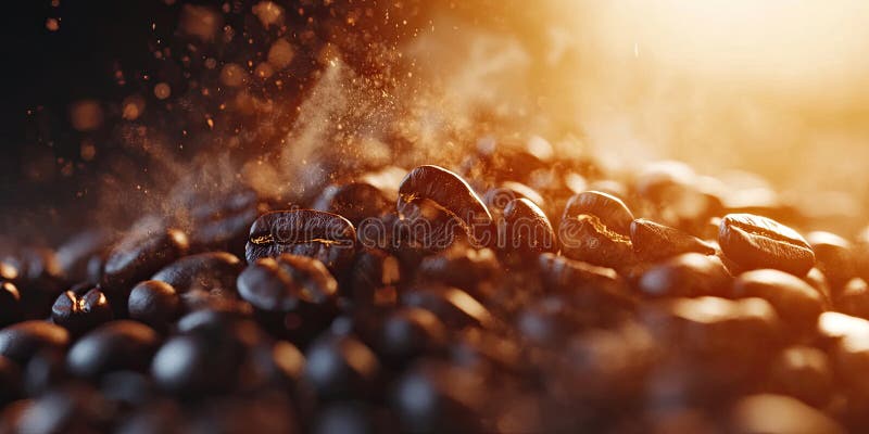 Coffee Bean Explosion: a Dynamic Burst of Flavor Stock Illustration ...