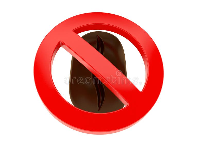 Coffee Forbidden Sign. No Food and Drink Allowed Banned Isolated ...